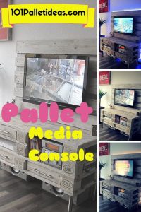 Pallet Media Console - DIY TV Stand - Easy Pallet Ideas