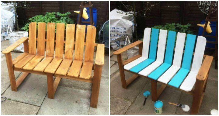 Hand Painted Pallet Bench Ideas - Easy Pallet Ideas