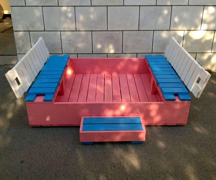 Painted Pallet Sandbox - Easy Pallet Ideas