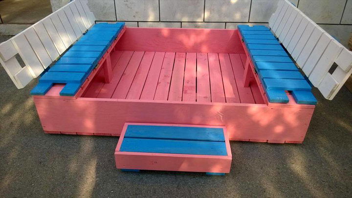 Painted Pallet Sandbox - Easy Pallet Ideas