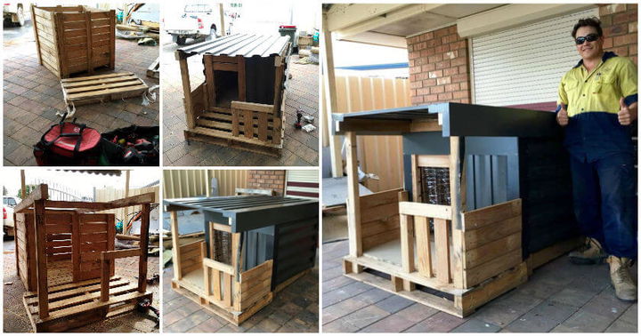 Pallet Dog House with Veranda - DIY - Easy Pallet Ideas