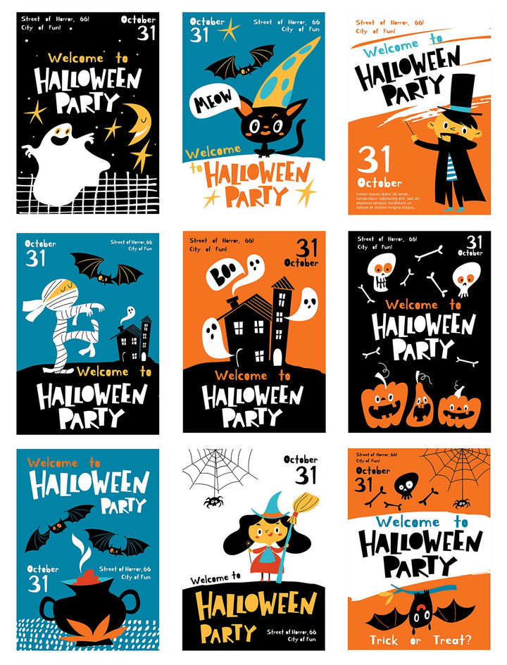 6 Creative Halloween Party Poster Ideas